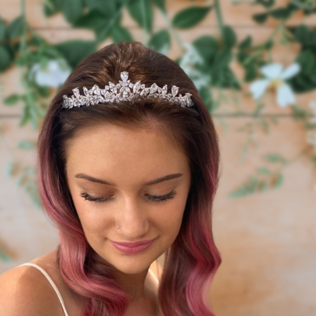 Mina Bridal Tiara Embellished with Crystals - The Wedding Fairy and Friends